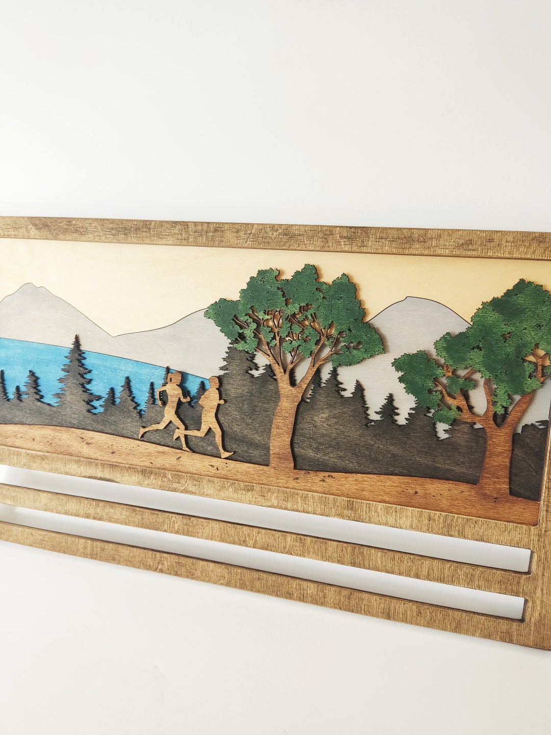 Personalized Running Medal Holder for Couple, Custom Running Gifts ...