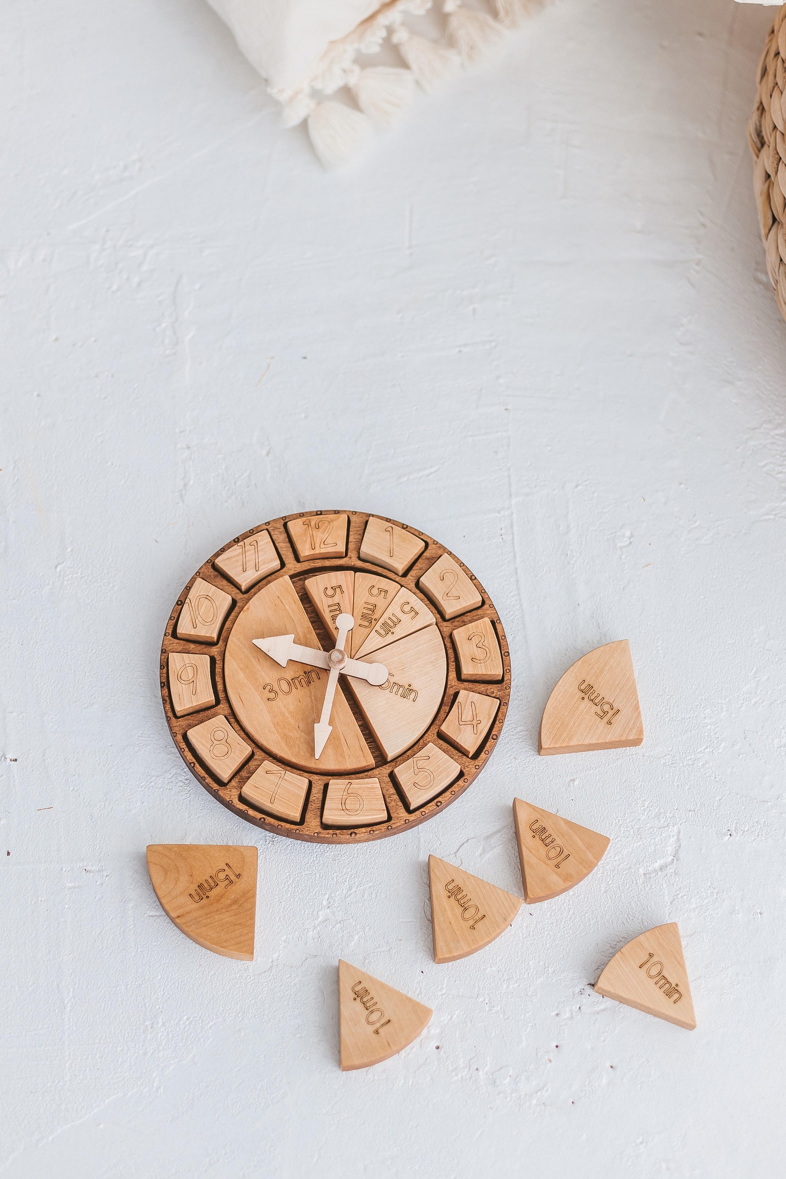Montessori Clock Telling Time Learning Toys, Educational Kids Games ...
