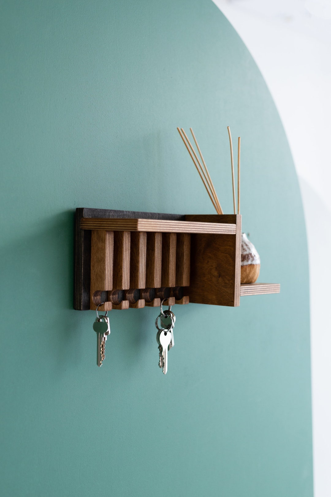 Modern Wooden Key Rack Organizer, Key Holder for Wall, Key Rack Wall ...