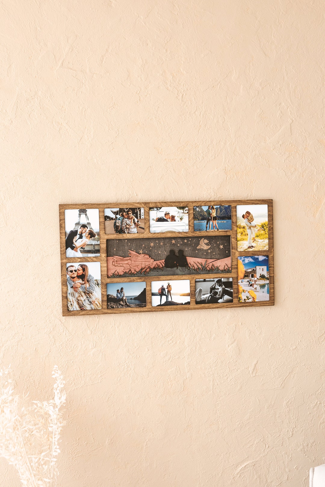 Custom Collage Frame, Couple Picture Frame Collage, Love Story Collage ...