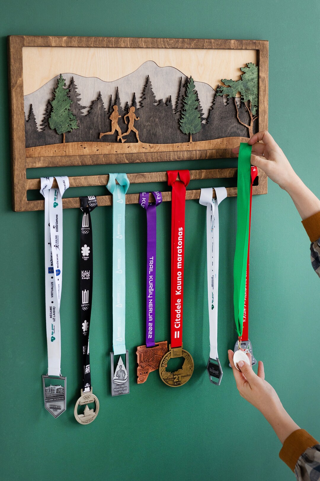 Running Medal Holder - Custom Marathon Display - Custom Race Medal ...