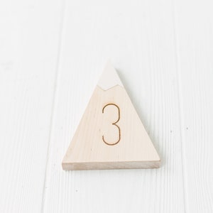 Natural Wood Mountain Table Numbers, Wedding Table Numbers for ...