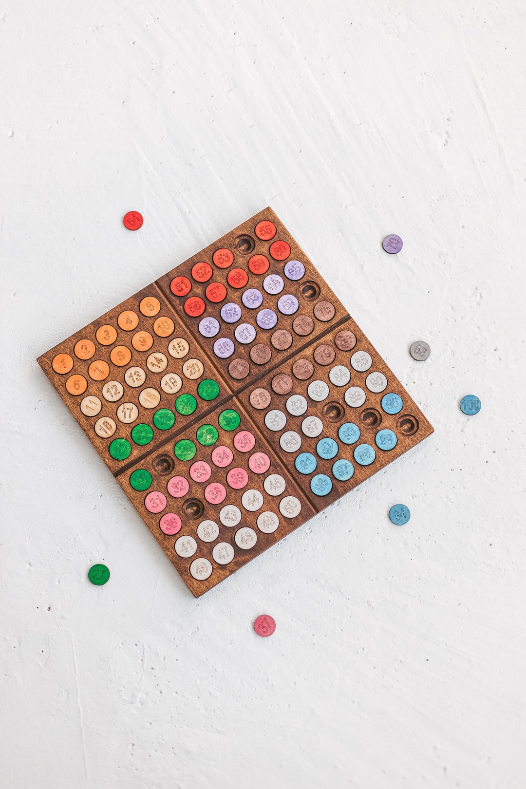 Hundred Board, Montessori 100 Frame, Preschool Math Games, 100 Board ...