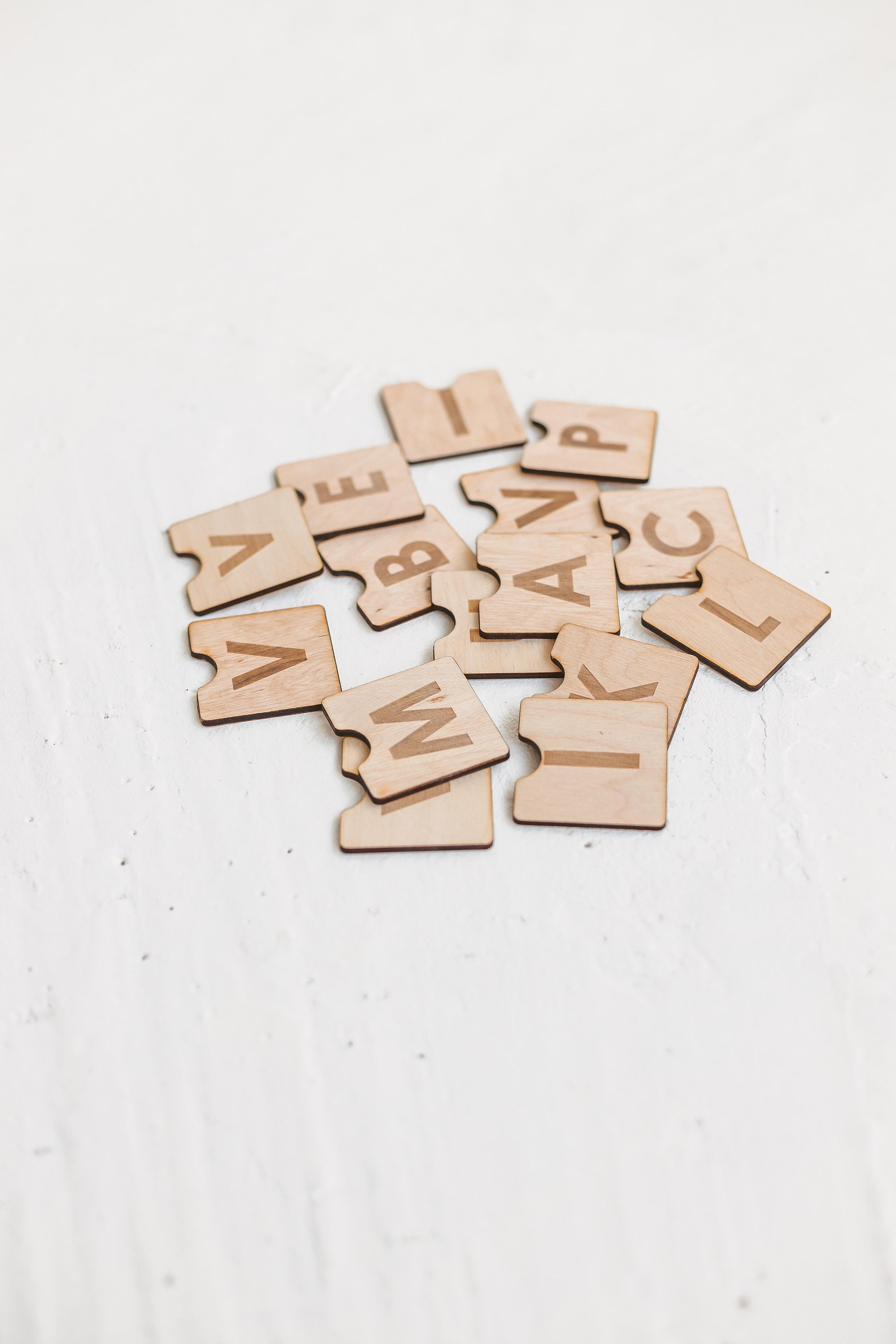 Scrabble Game Board With Alphabet Tiles Wooden Letters | Etsy