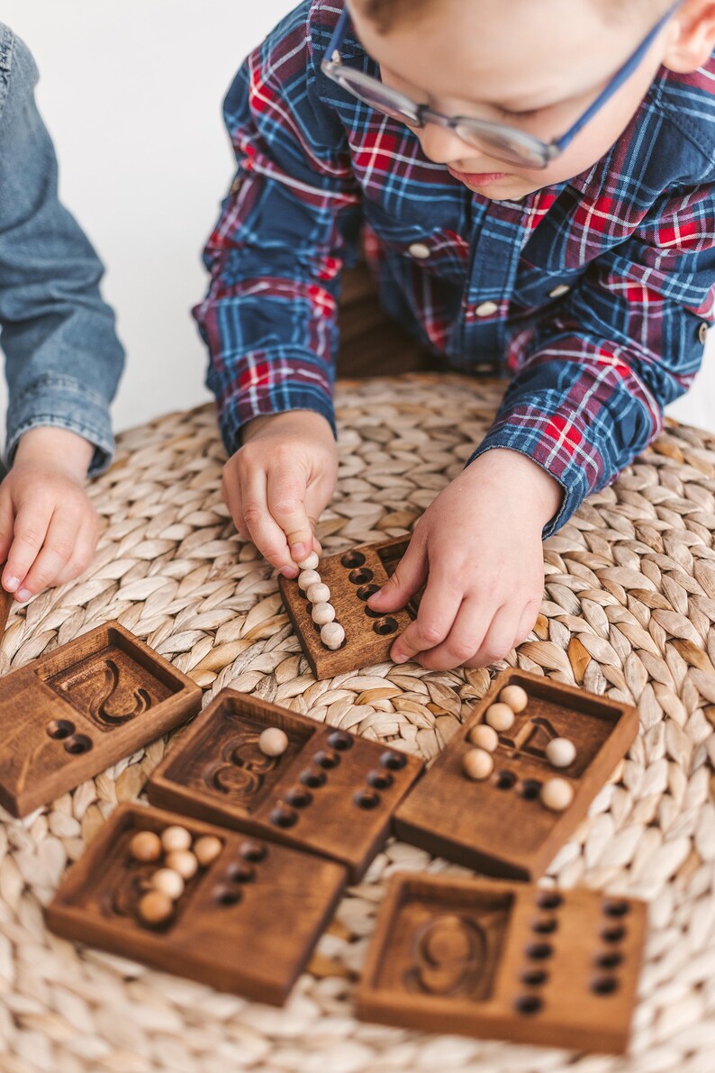 10 Wooden Counting Trays Kids Gift or Math Teachers Gift - Etsy