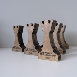 Personalized Wooden Chess Trophy - Custom Engraved Award for Chess ...