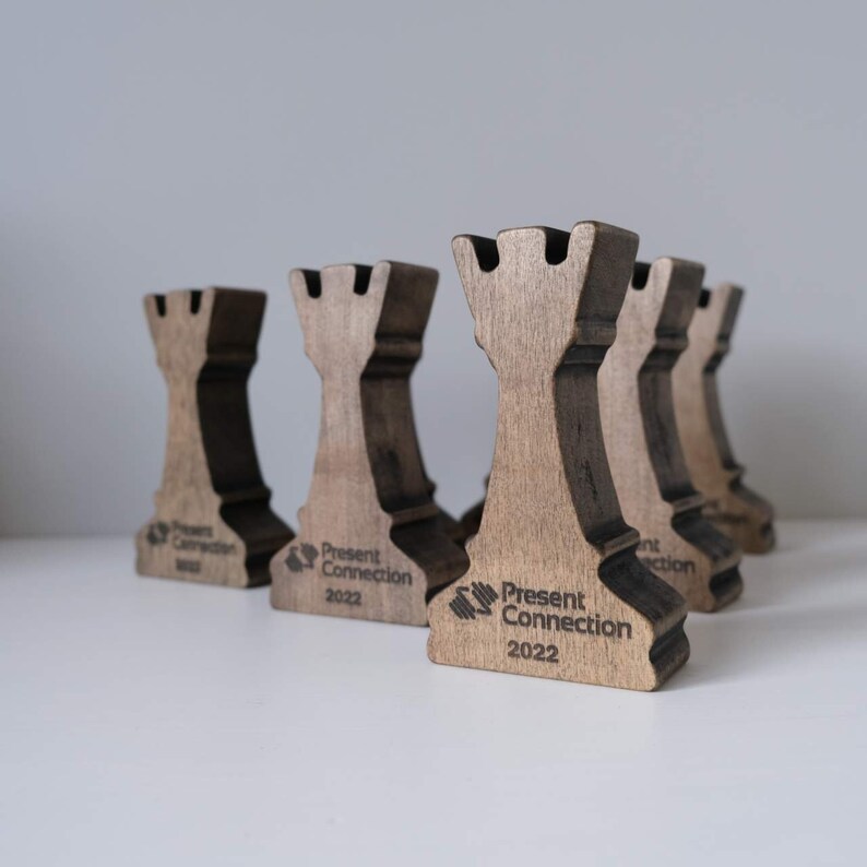 Personalized Wooden Chess Trophy - Custom Engraved Award for Chess ...