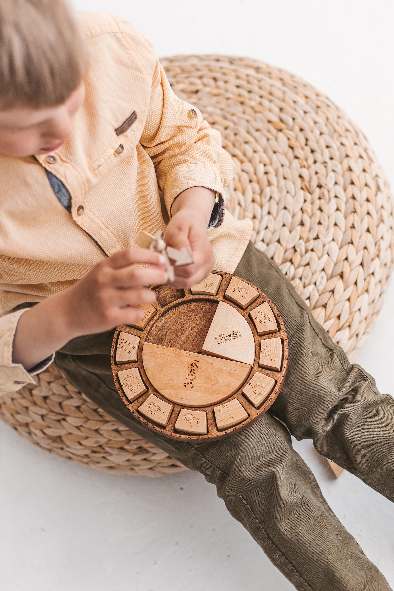 Montessori Clock Telling Time Learning Toys, Educational Kids Games ...