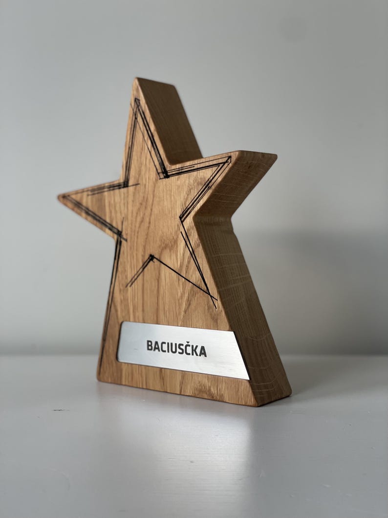Custom Star Trophy - Sports Trophies, Corporate Gifts, Engraved Wooden ...