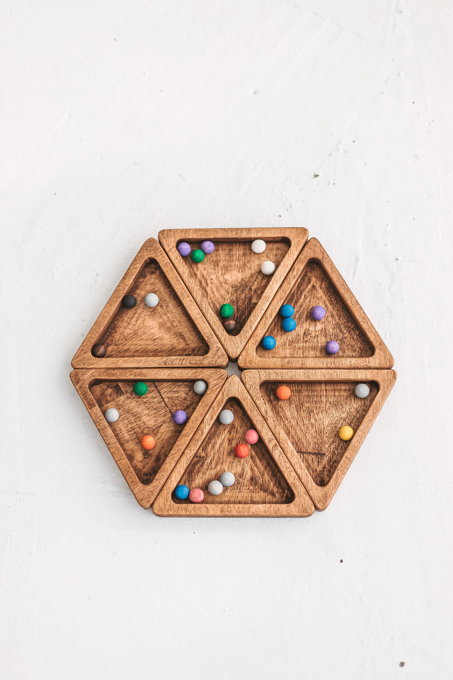 Wooden Tray Triangle Decor Wooden Pretty Decorative Trays - Etsy