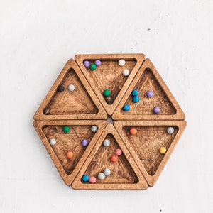 Wooden Tray Triangle Decor, Wooden Pretty Decorative Trays, Jewelry ...