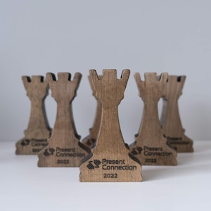 Chess Trophy and Custom Trophy Wooden Award - Engraved Plaque for Chess ...