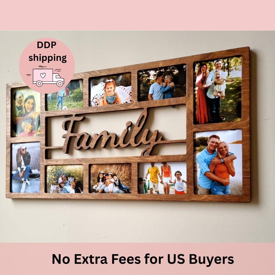 Custom Text Picture Frame - Picture Frame Collage - Collage Picture ...