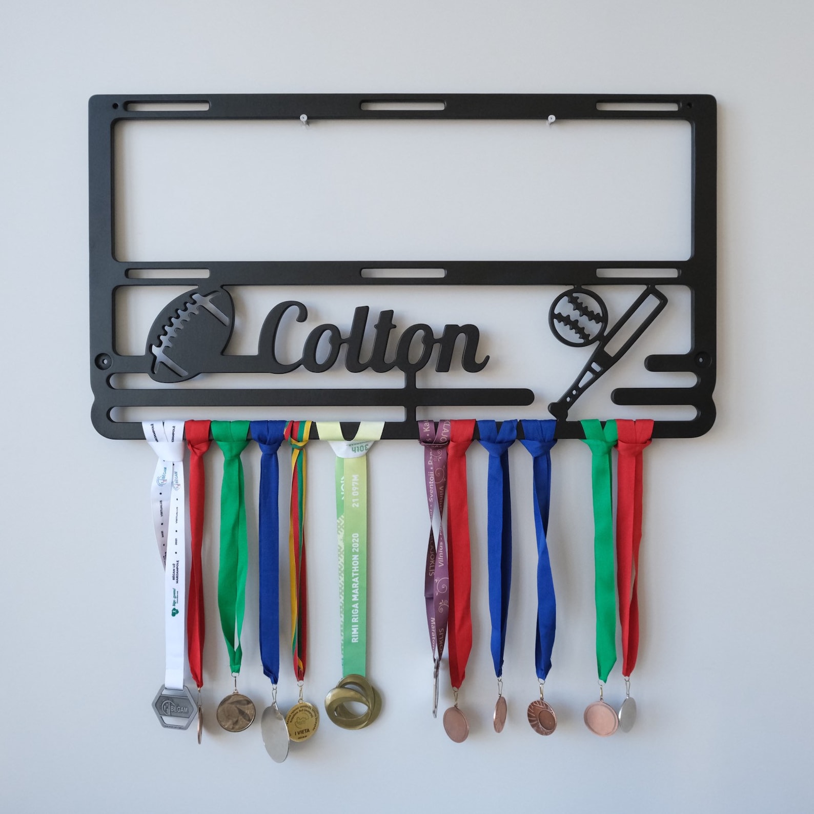 Kids Medal Display Hanger With Custom Name Unique Sports - Etsy
