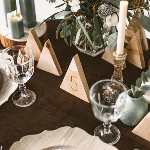 Natural Wood Mountain Table Numbers, Wedding Table Numbers for ...