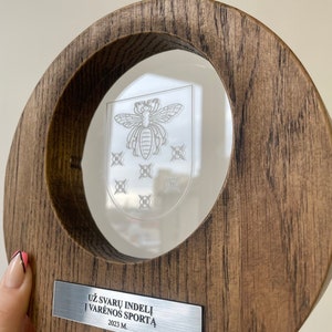 Handcrafted Custom Trophy, Engraved Custom Wooden Trophy, Unique Award ...