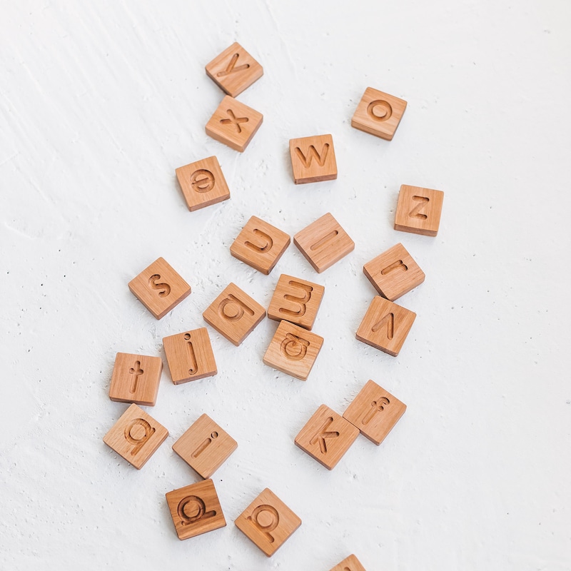 Wooden Alphabet Blocks - Etsy