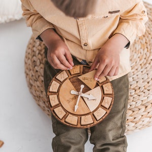 Montessori Clock Telling Time Learning Toys, Educational Kids Games ...