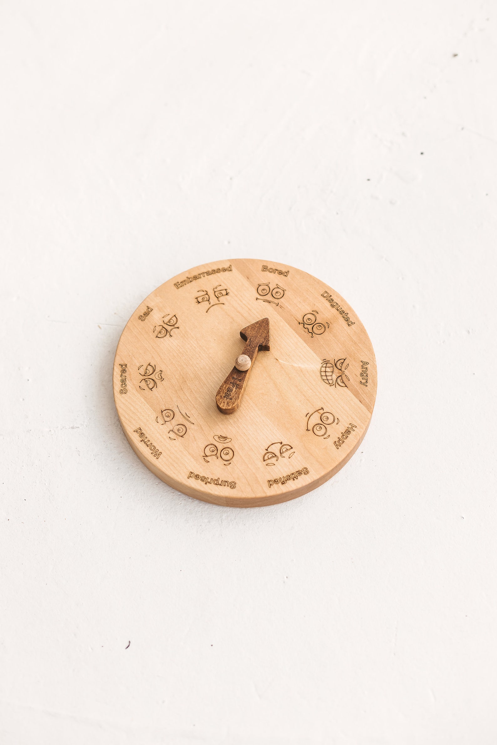 Wood Emotion and Feelings Wheel Kids Learn 10 Different - Etsy