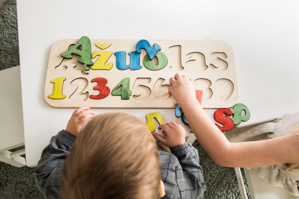 Baby Name puzzle with numbers Name Puzzle for toddlers | Etsy
