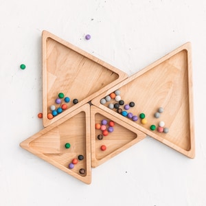 Wooden Tray Triangle Decor, Wooden Pretty Decorative Trays, Jewelry ...