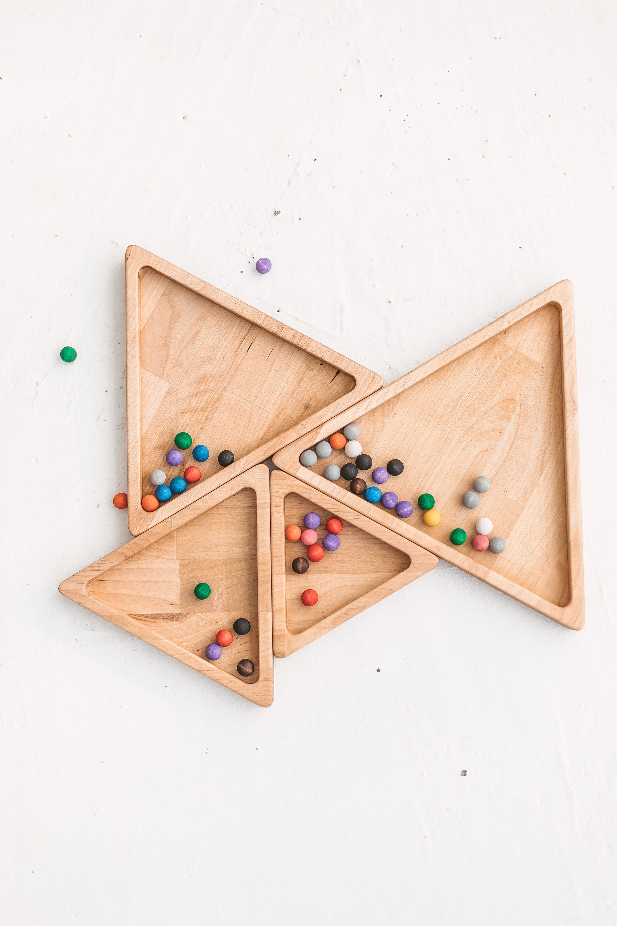 Wooden Tray Triangle Decor Wooden Pretty Decorative Trays - Etsy