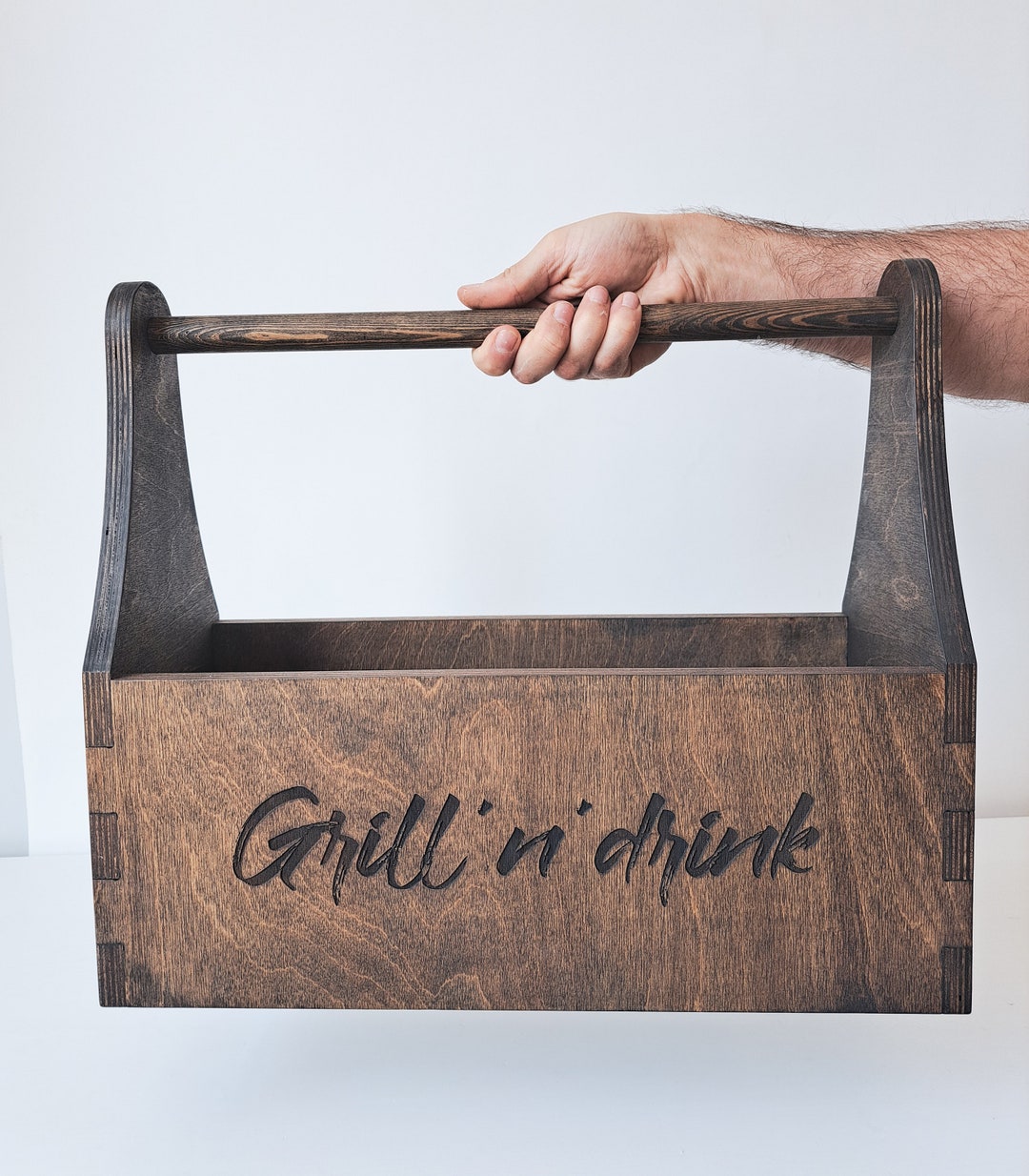 Men Gift Personalized Toolbox, Wooden Grill Toolbox, Primitive ...