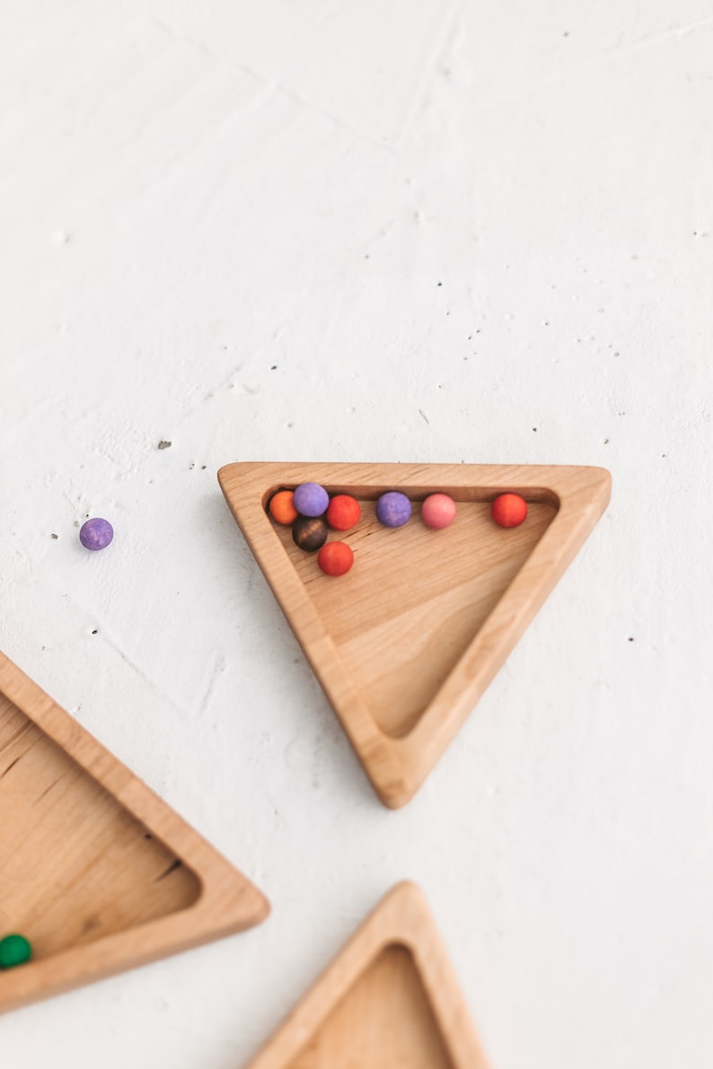 Wooden Tray Triangle Decor Wooden Pretty Decorative Trays - Etsy