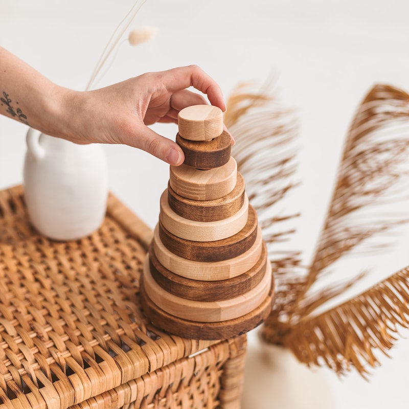 Wooden Ring Stacker - Etsy