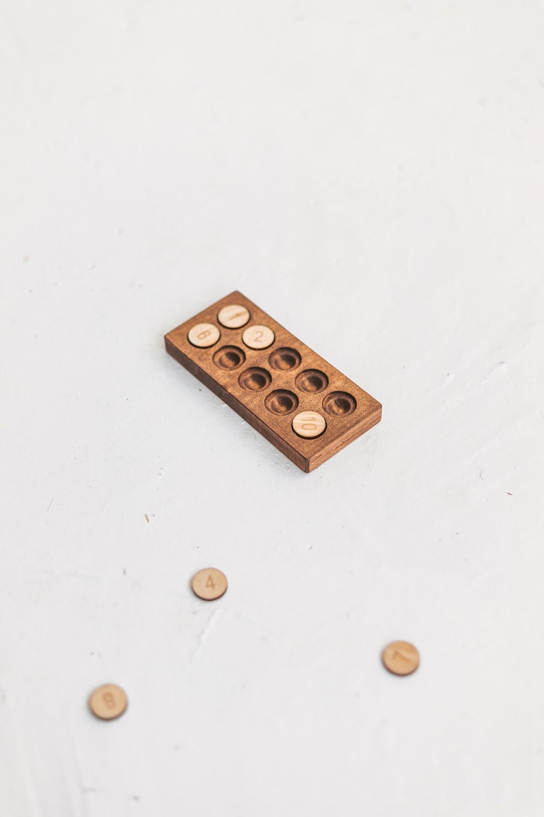 Wooden Ten Frame Kids Learning Montessori Numbers and - Etsy