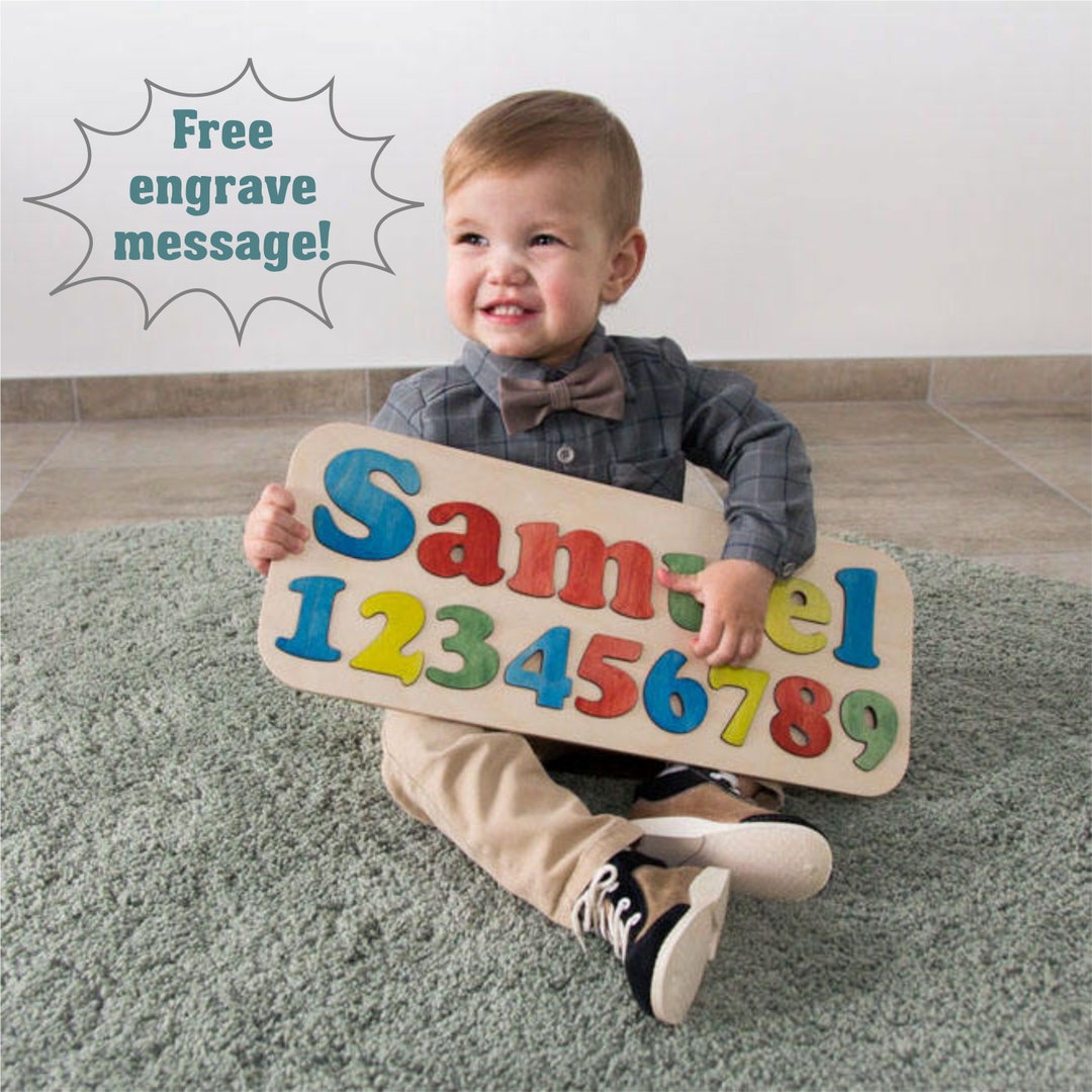 Baby Name Puzzle With Numbers - Name Puzzle for Toddlers - Kids Name ...