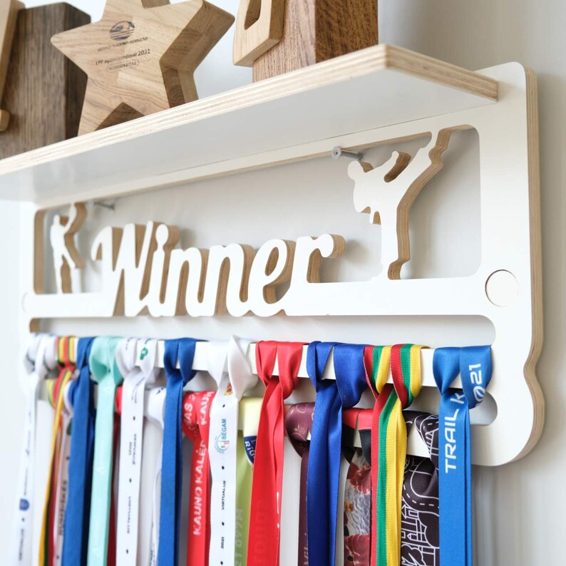 Kids Medal Display Hanger With Custom Name Unique Sports - Etsy