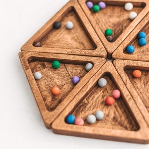 Wooden Tray Triangle Decor, Wooden Pretty Decorative Trays, Jewelry ...