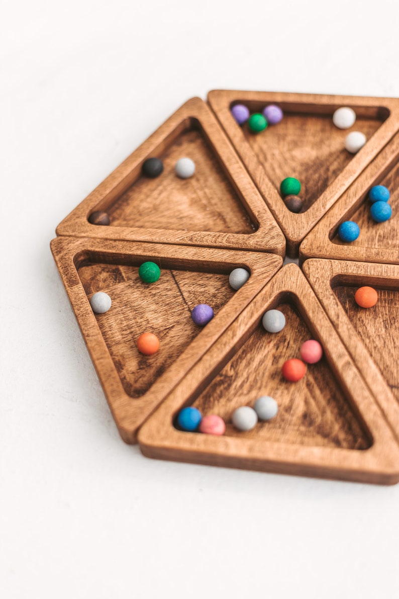 Wooden Tray Triangle Decor Wooden Pretty Decorative Trays - Etsy