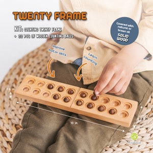 Twenty Frame by Montessori Math Materials - Wood Numbers and Counting ...