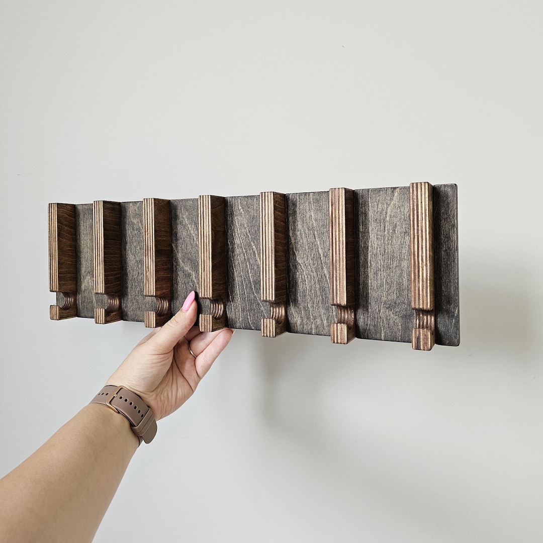 Wall Coat Rack - Modern Wooden Key Organizer, Key Hanger, Minimalist ...