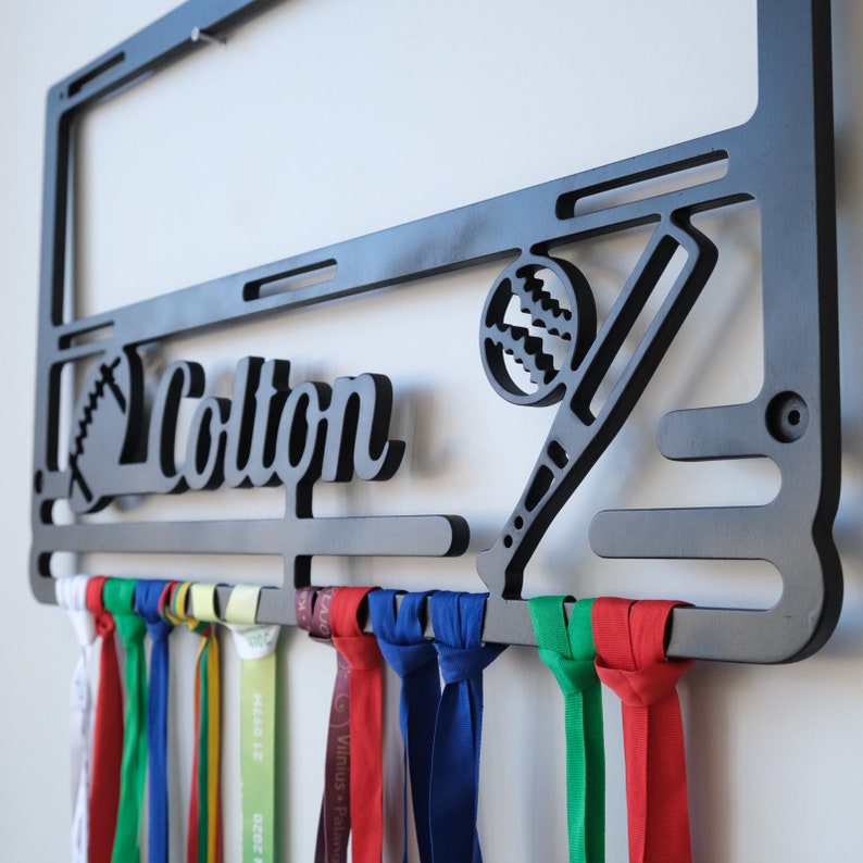 Kids Medal Display Hanger With Custom Name Unique Sports - Etsy