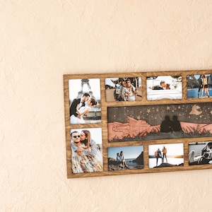 Custom Collage Frame, Couple Picture Frame Collage, Love Story Collage ...