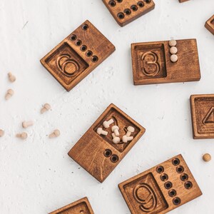 10 Wooden Counting Trays - Kids Gift or Math Teachers Gift - Toddler ...