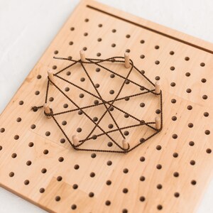 Geo Board - Montessori Toys, Wooden Toddler Kids Christmas Gifts ...