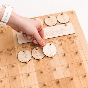 Montessori Calendar for Kids Homeschool Montessori Materials - Etsy