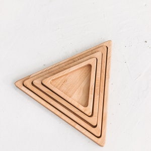 Wooden Tray Triangle Decor, Wooden Pretty Decorative Trays, Jewelry ...