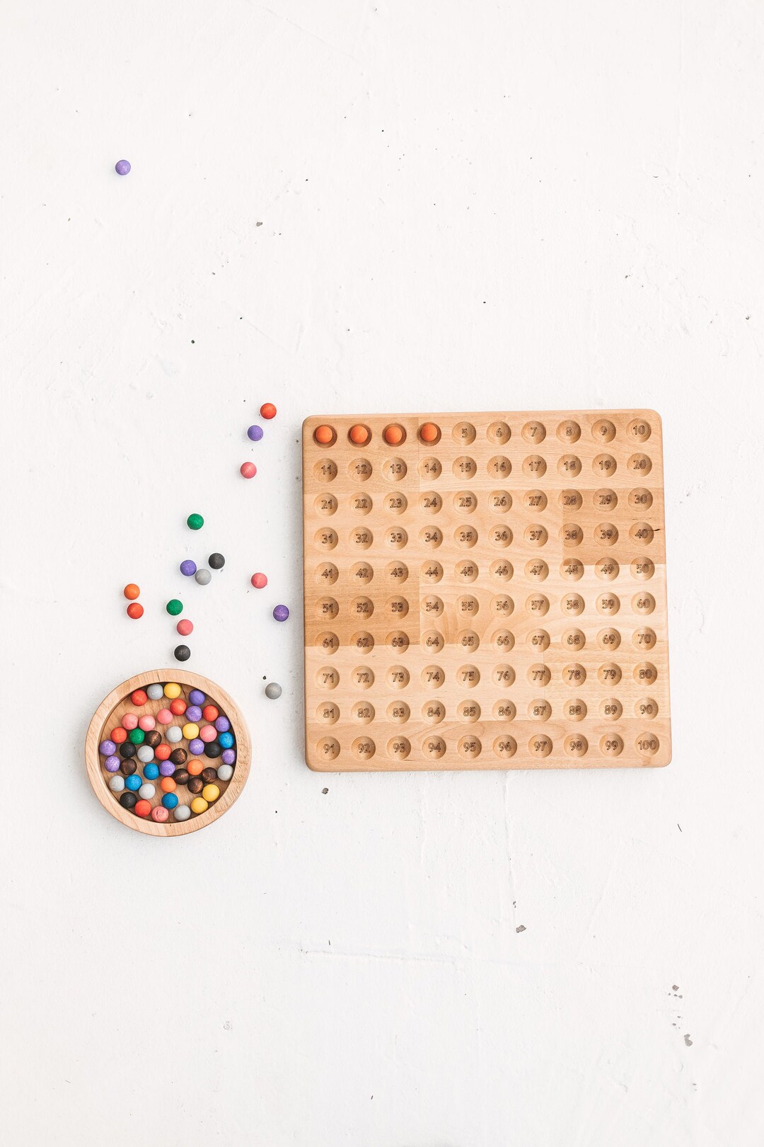 Montessori 100 Board - Frame - Plain or With Numbers Engraved, Math ...