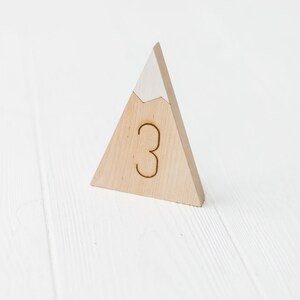 Natural Wood Mountain Table Numbers, Wedding Table Numbers for ...