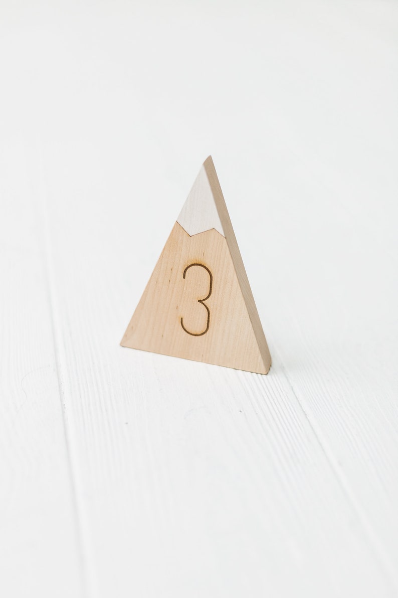 Natural Wood Mountain Table Numbers Wedding Table Numbers for - Etsy
