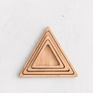 Wooden Tray Triangle Decor, Wooden Pretty Decorative Trays, Jewelry ...