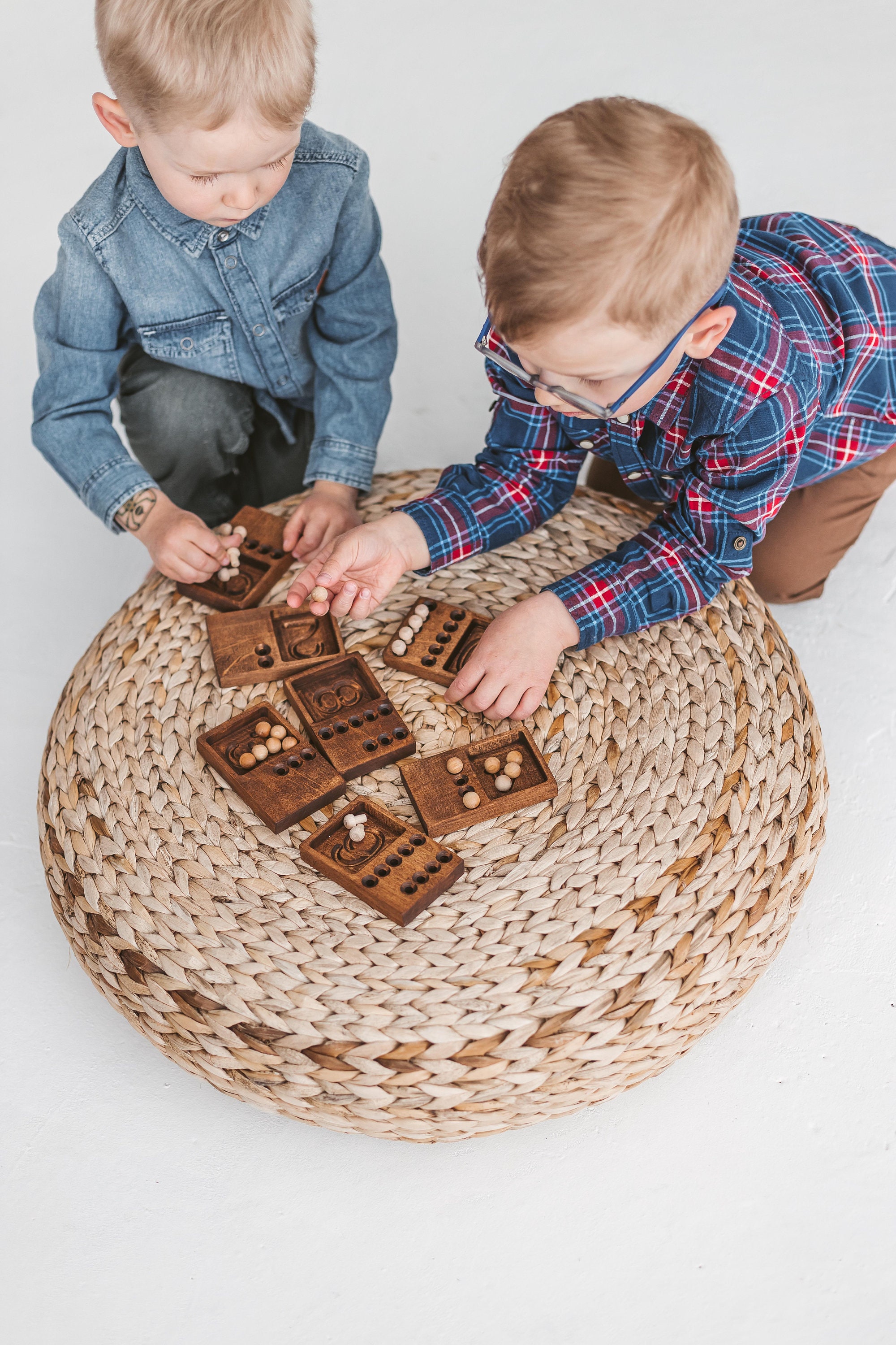 10 wooden counting trays Kids gift or Math Teachers gift | Etsy