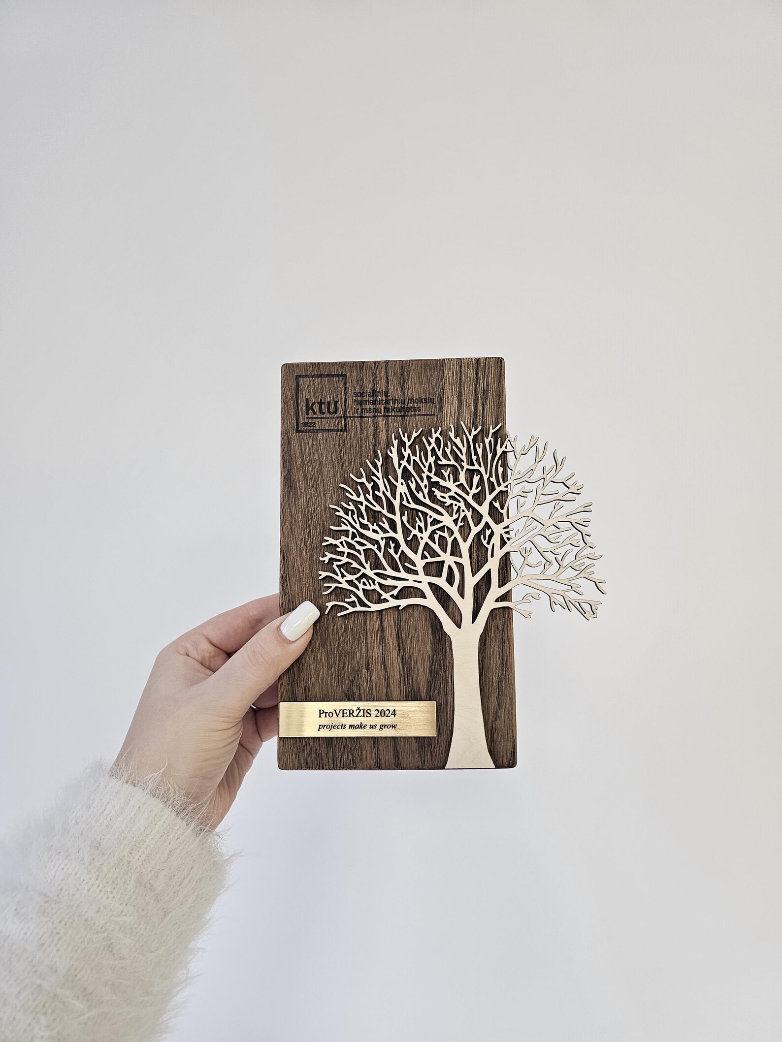 Wooden Three Form Award, Bespoke Award, Personalized Engraved Award ...