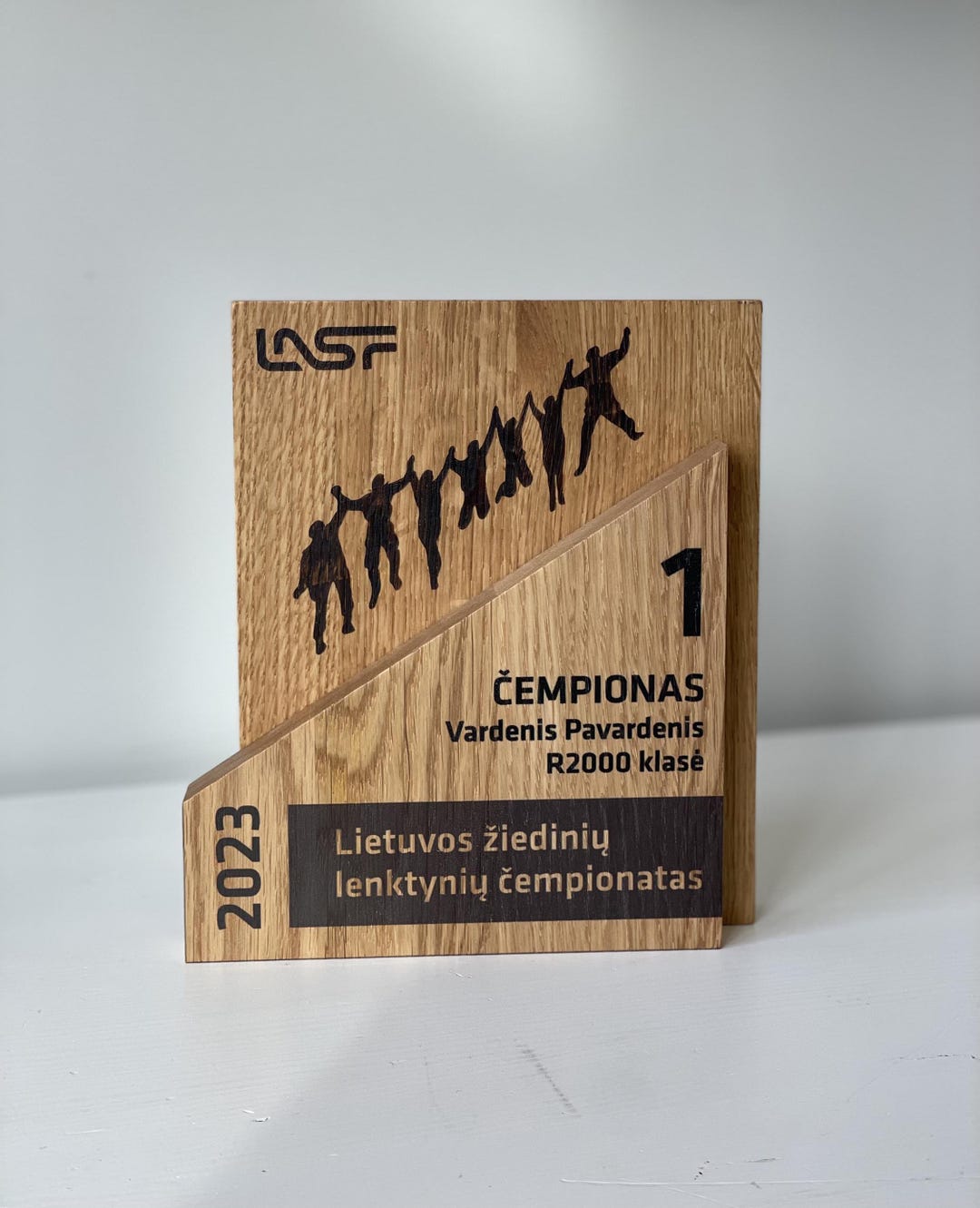 Solid Oak Custom Trophy - Bespoke Trophy, Appreciation Awards, Unique ...