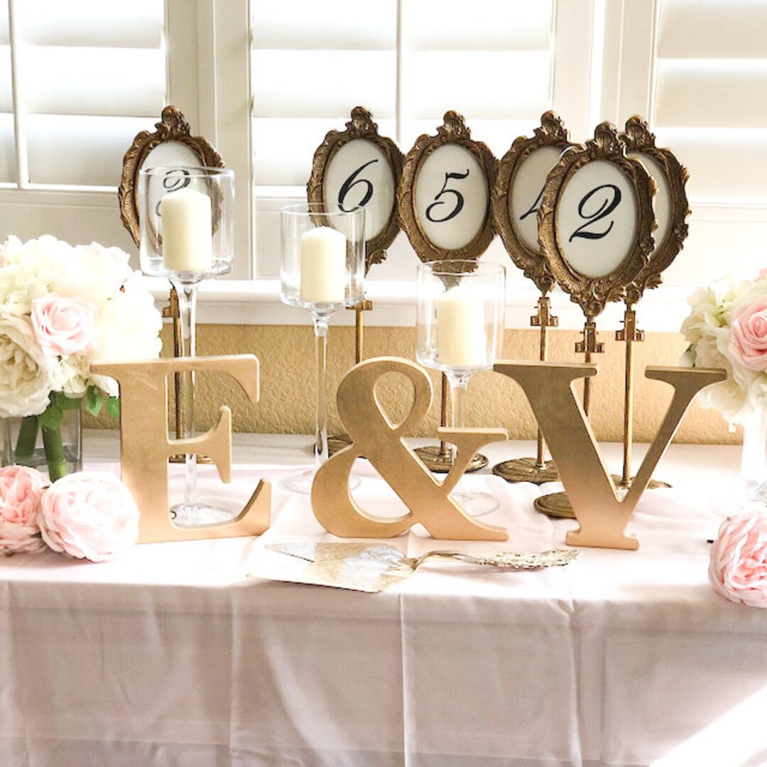 Gold Personalised Wooden Letters, Wooden Party Signs, Birthday ...